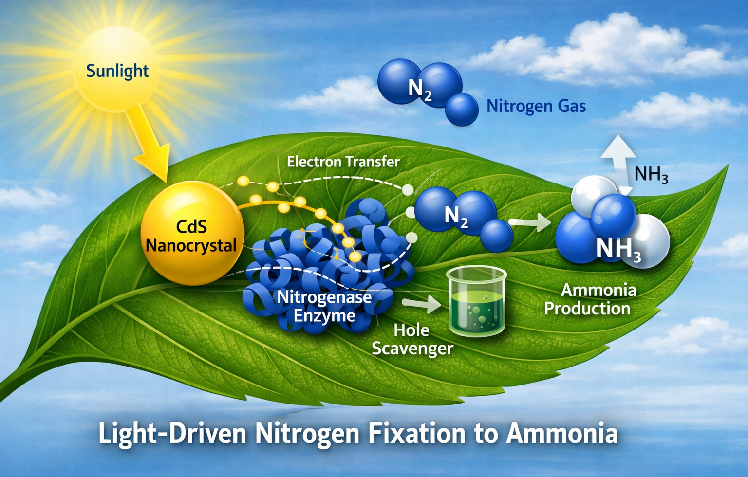 Researchers converted atmospheric nitrogen into ammonia using light ...
